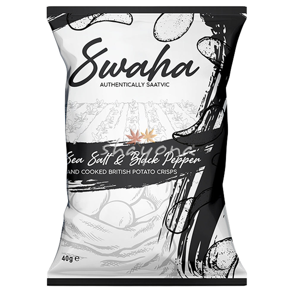 Swaha Sea Salt & Black Pepper Crisps – Shayona UK