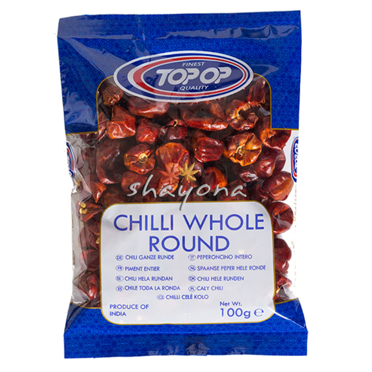 TopOp Whole Round Chillies – Shayona UK