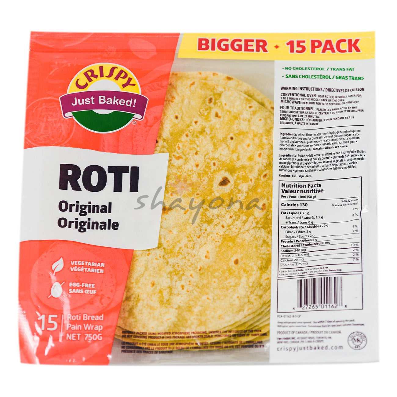 Crispy Just Baked Roti - Original – Shayona UK